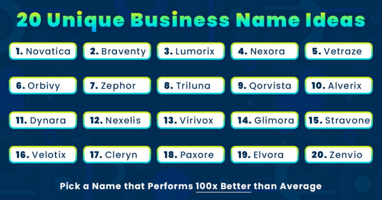 500+ Cool, Catchy & Creative Business Name Ideas & Inspiration ...