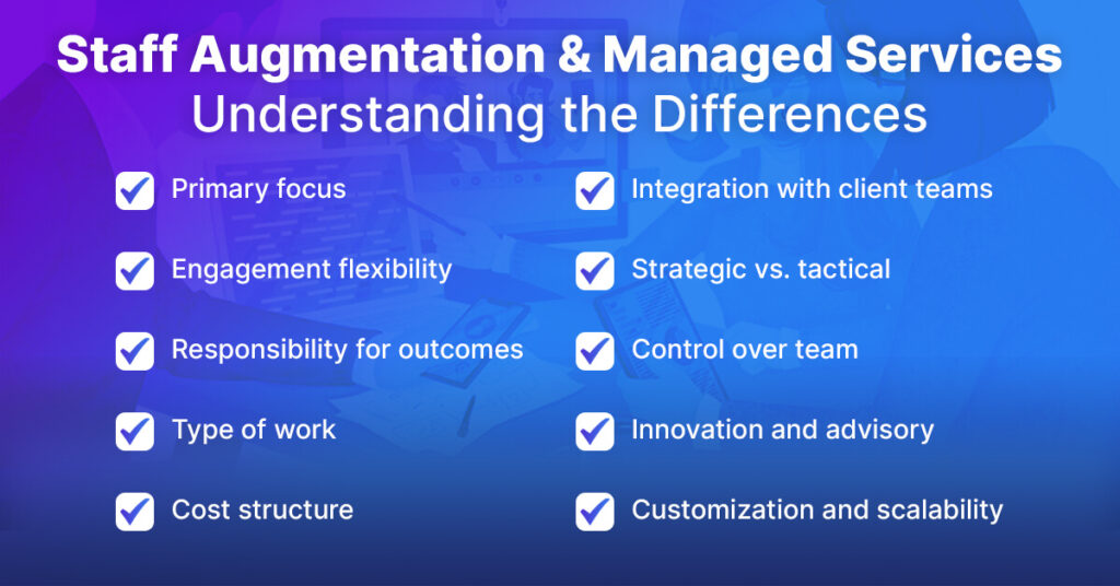 Staff Augmentation vs Managed Services: Key Differences
